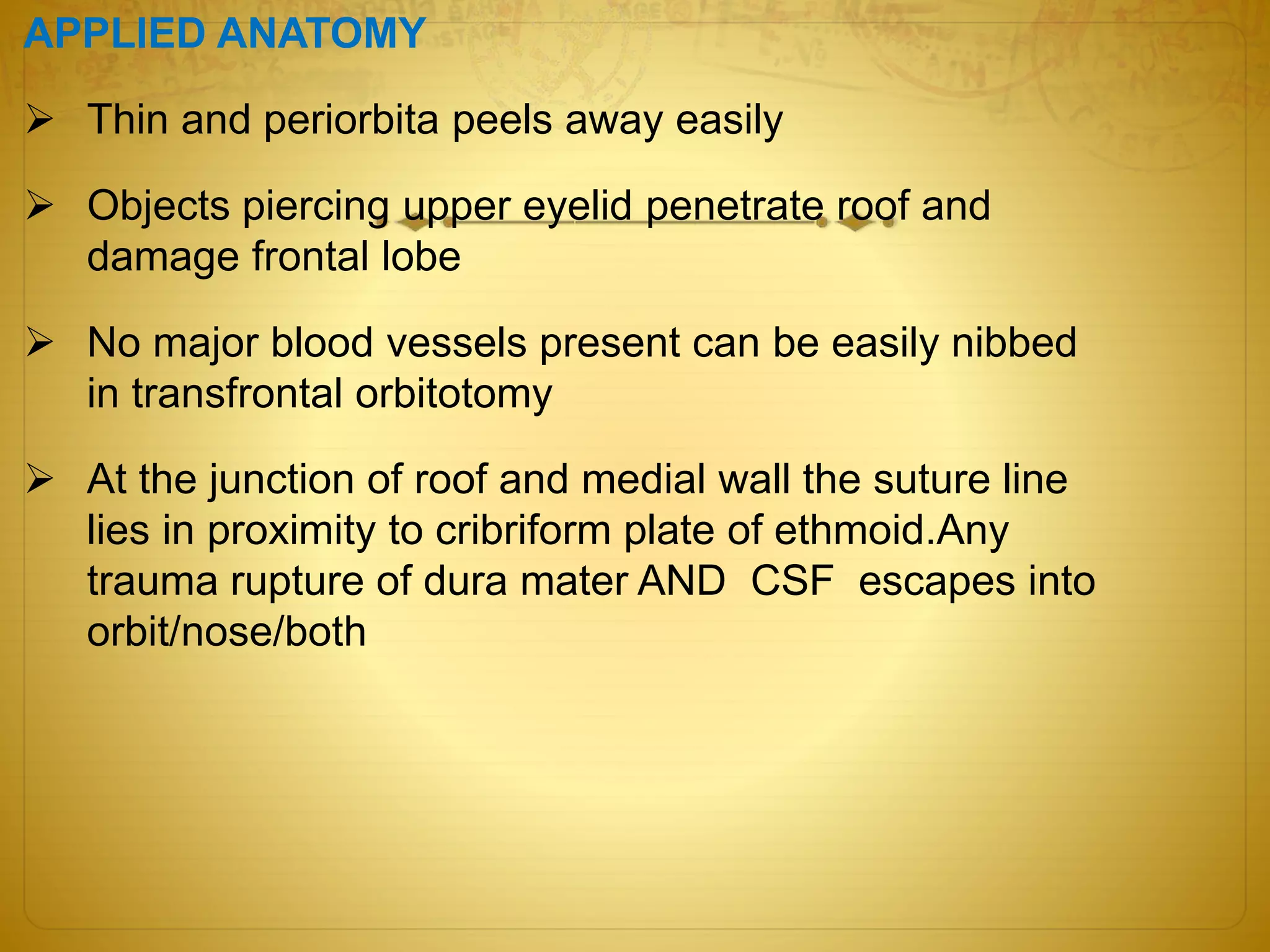 Anatomy OF ORBIT | PPTX