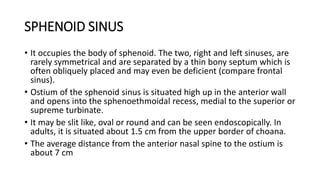 Anatomy of para nasal sinuses, management of sinusitis.pptx