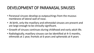 Anatomy of para nasal sinuses, management of sinusitis.pptx