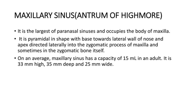 Anatomy of para nasal sinuses, management of sinusitis.pptx