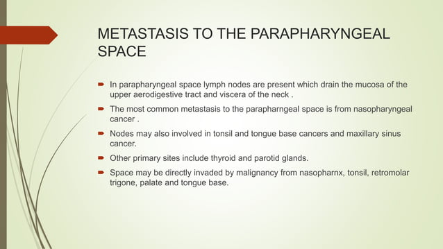 Anatomy of parapharyngeal space and its tumours | PPTX | Ear, Nose and ...