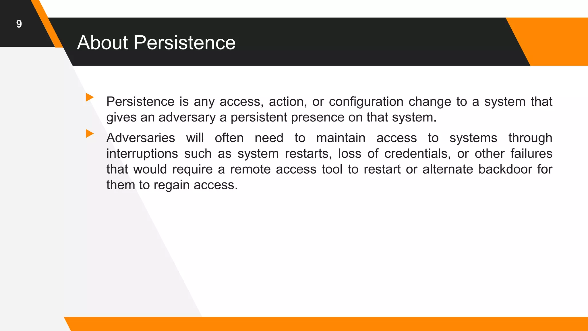 Anatomy of Persistence Techniques & Strategies to Detect | PPT | Free ...