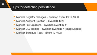 Anatomy of Persistence Techniques & Strategies to Detect | PPT