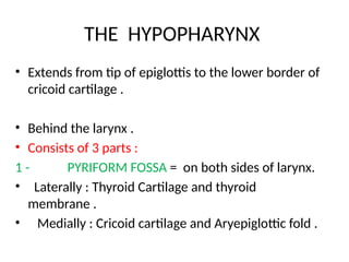 ANATOMY OF PHARYNX pptx presentation ppt | PPTX