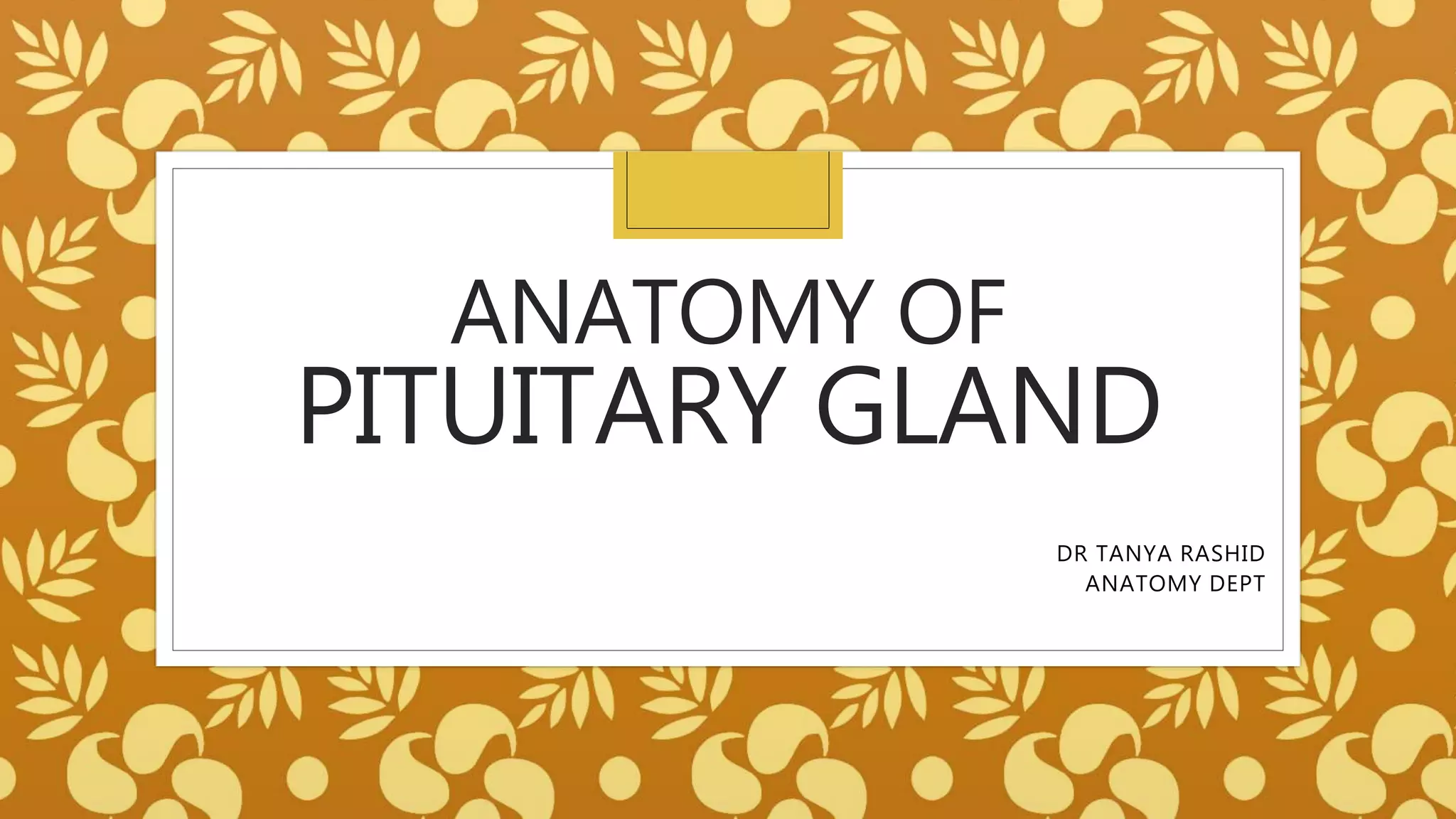Anatomy of pituitary gland | PPTX