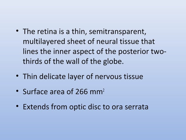 Anatomy of Retina | PPT | Eye and Vision Conditions | Diseases and ...