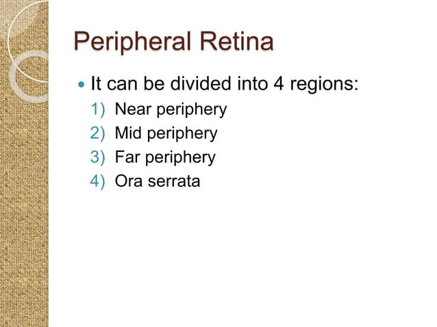Anatomy of retina | PPTX | Eye and Vision Conditions | Diseases and ...
