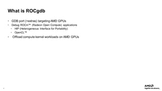 Anatomy of ROCgdb presentation at gcc cauldron 2022 | PPT