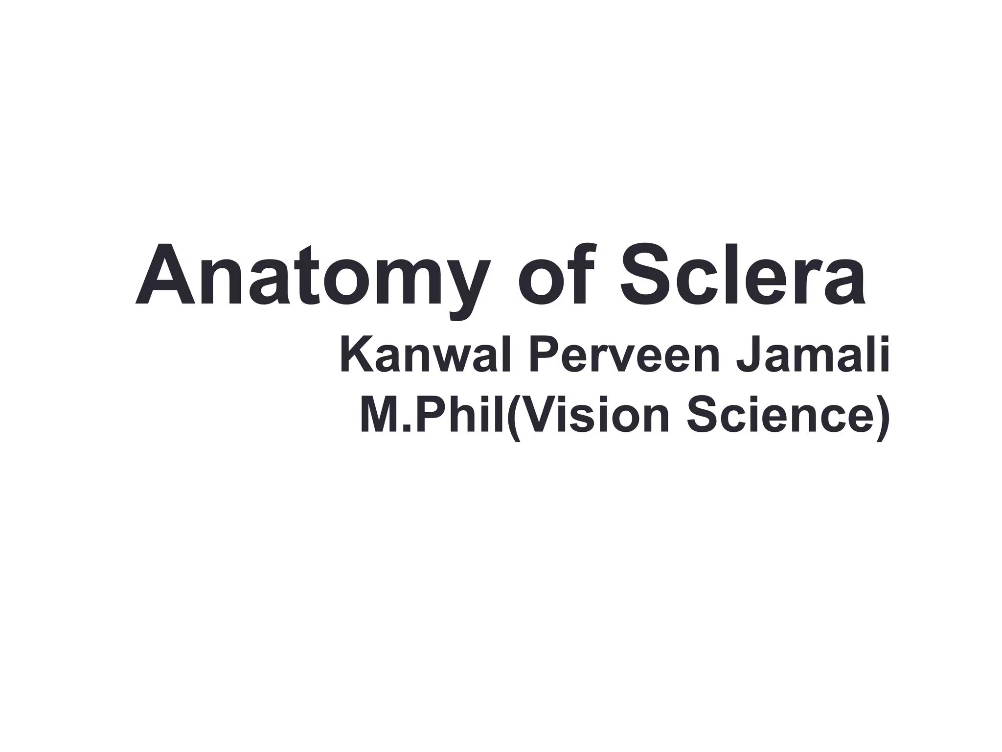 Anatomy of sclera | PPTX