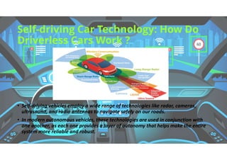 Anatomy of self driving vehicle | PDF