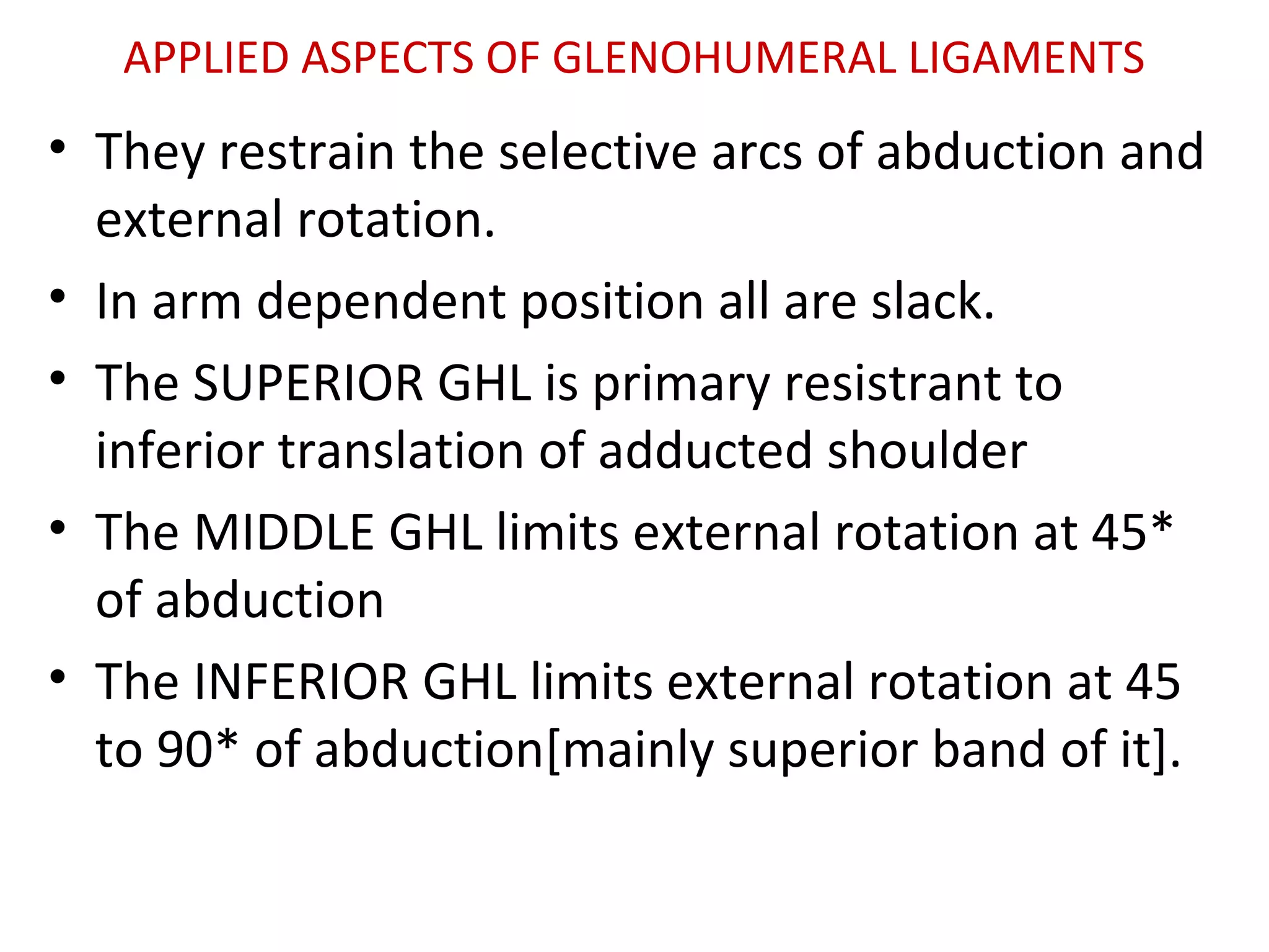 Anatomy of shoulder joint - vamshi kiran | PPT
