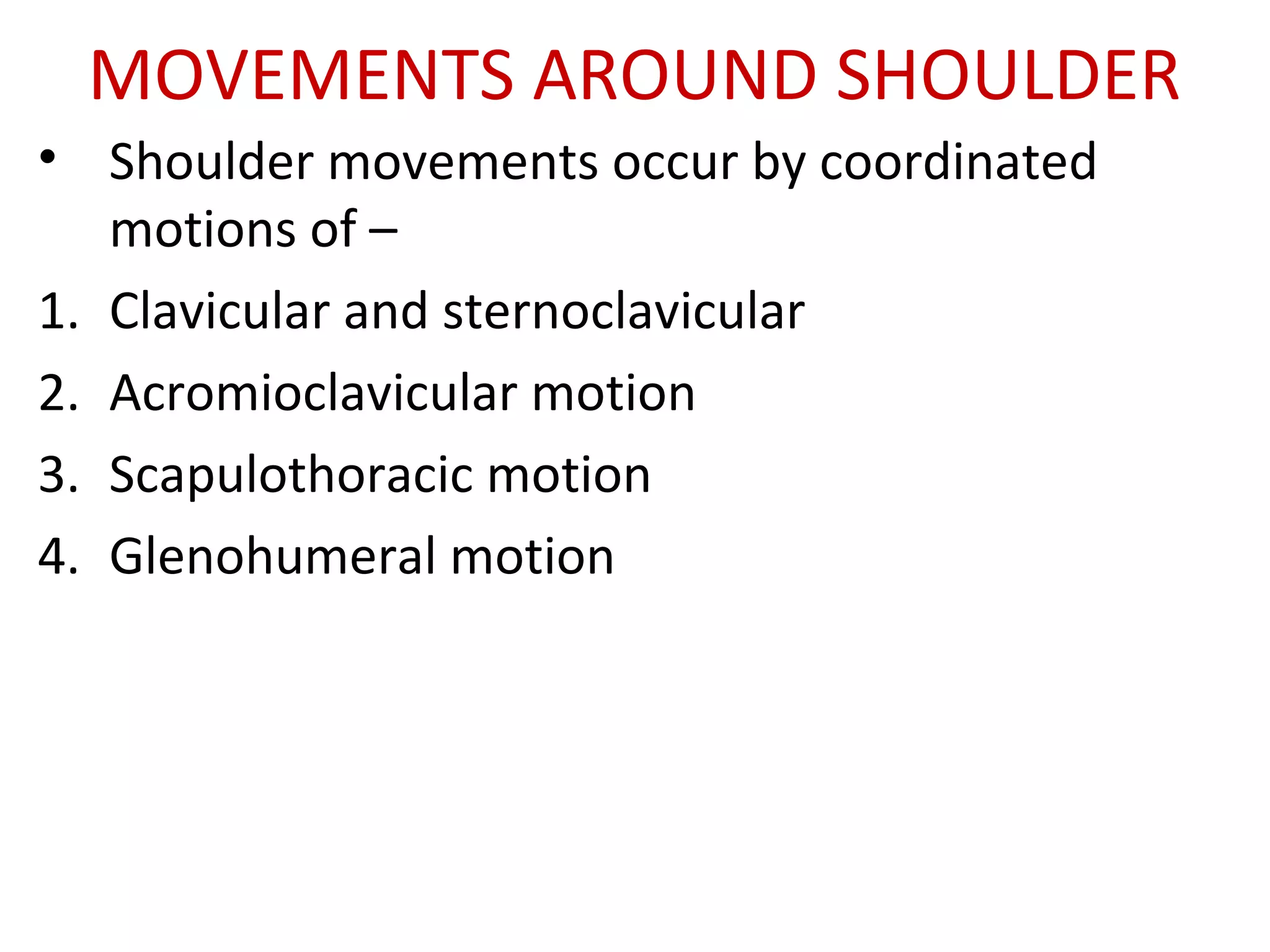 Anatomy of shoulder joint - vamshi kiran | PPT