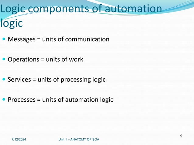 ANATOMY OF SOA - Thomas Erl - Service Oriented Architecture | PPTX