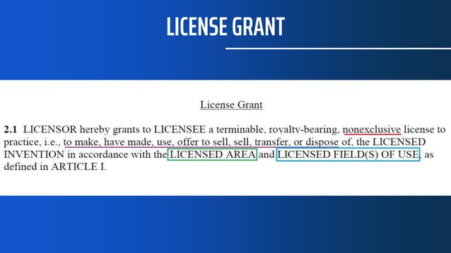Anatomy of Technology Licensing Agreements | PPTX