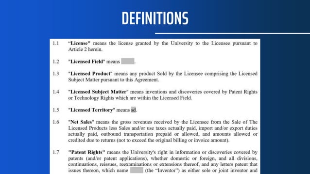 Anatomy of Technology Licensing Agreements | PPTX