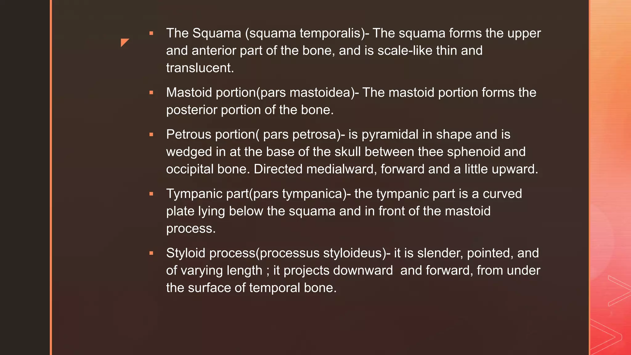 Anatomy of temporal bone final | PPTX