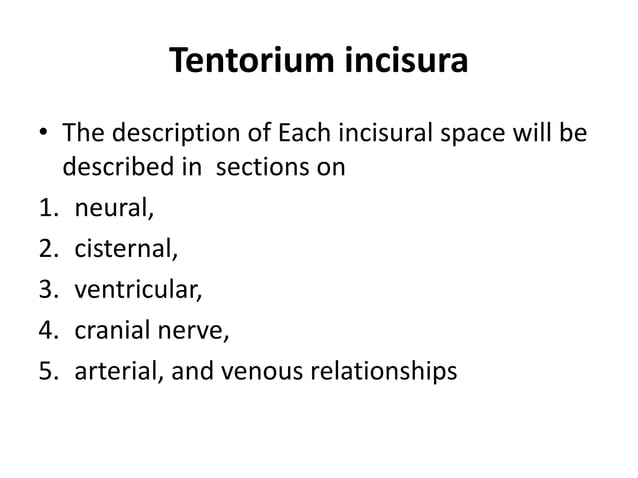 ANATOMY OF TENTORIUM INCISURA | PPTX