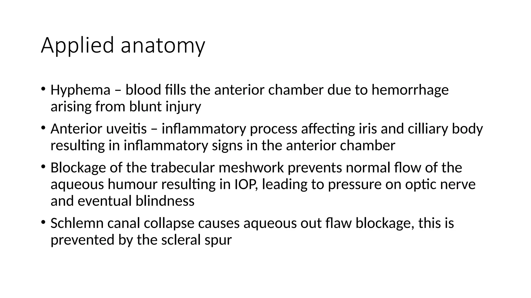 ANATOMY OF THE ANGLE OF THE EYE.ophthalmology | PPT