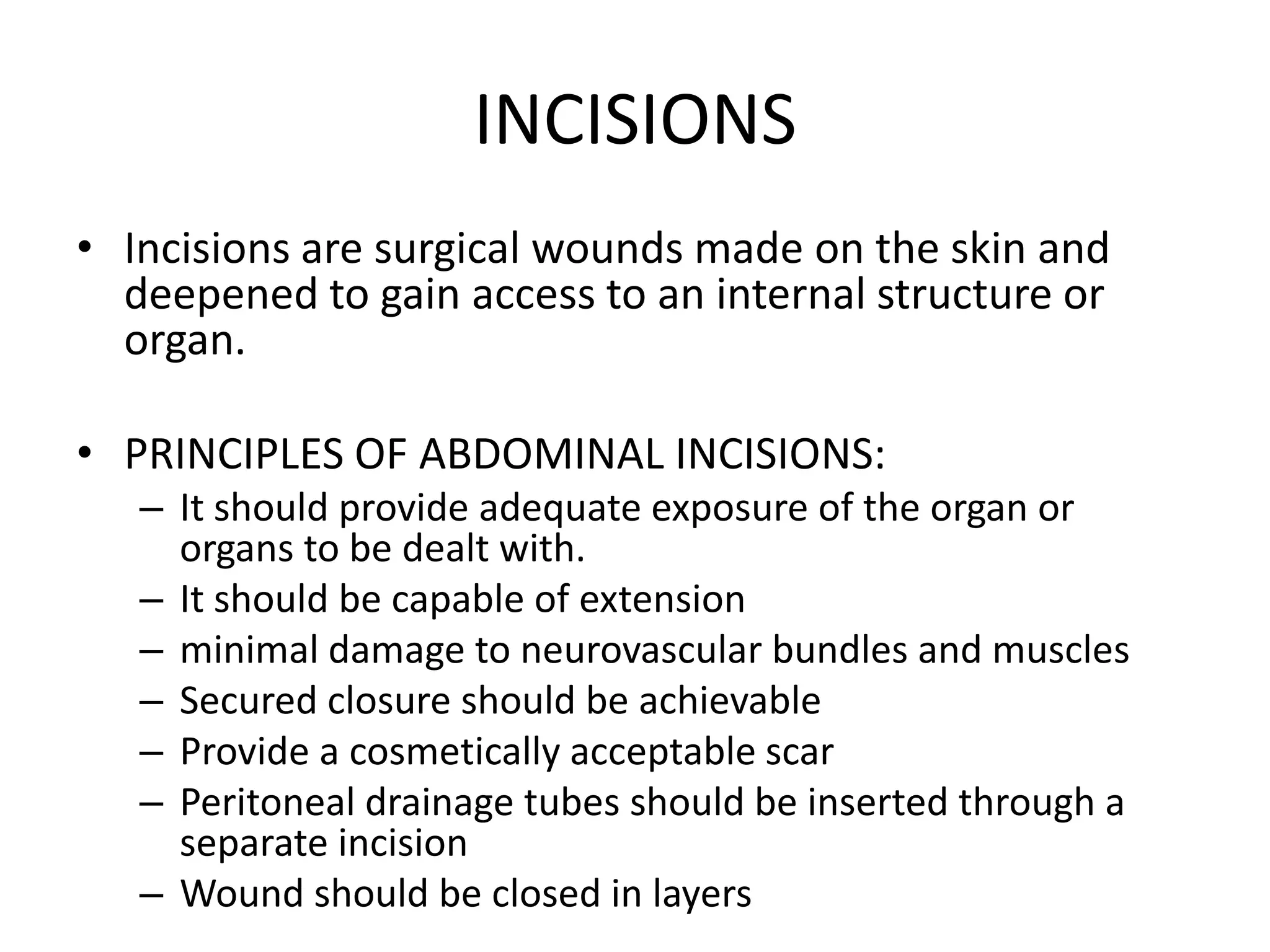 Anatomy of the anterior abdominal wall and incisions | PPTX