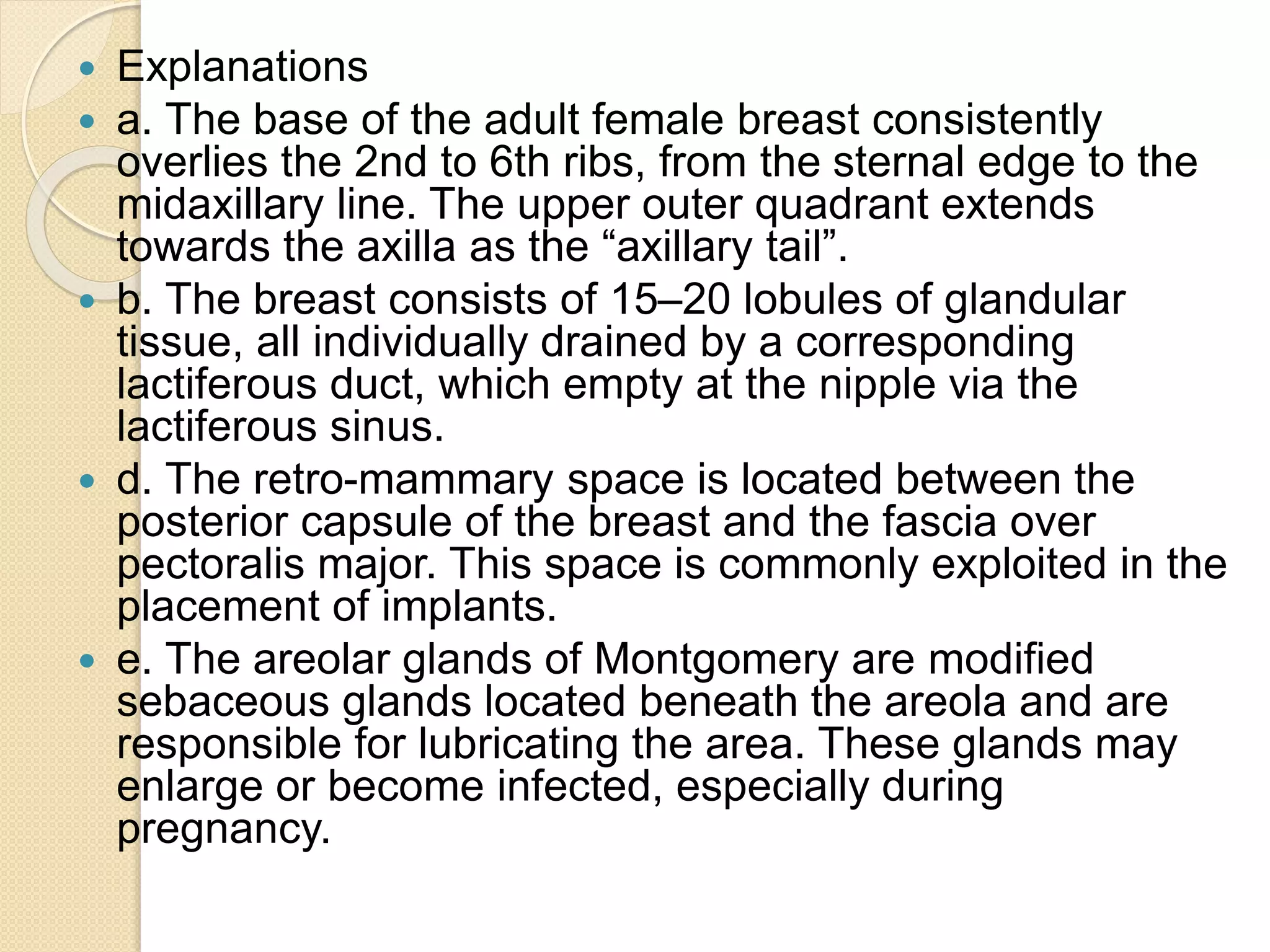 Anatomy of the breast | PPTX