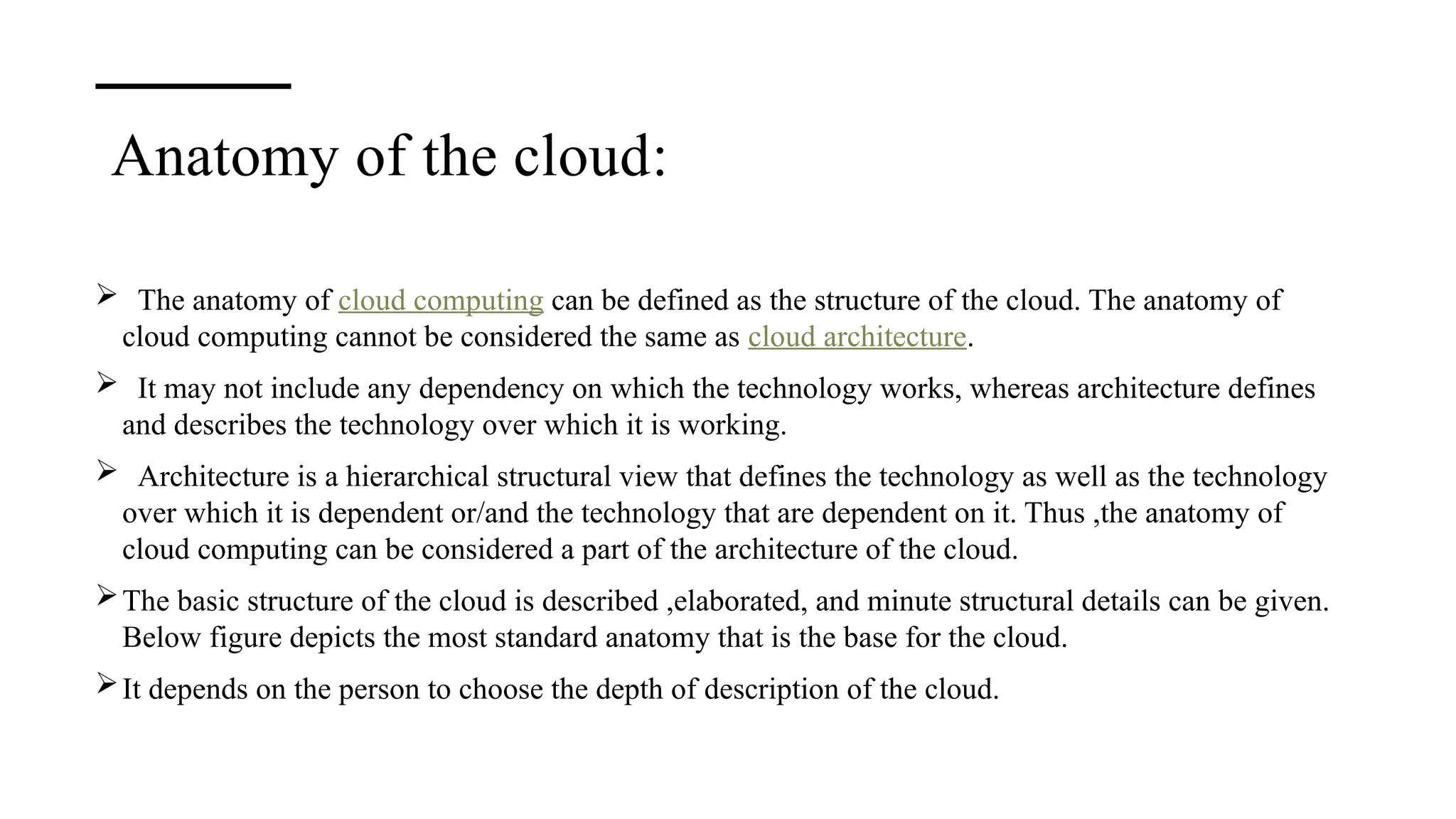 anatomy of the cloud in cloud computing. | PPTX