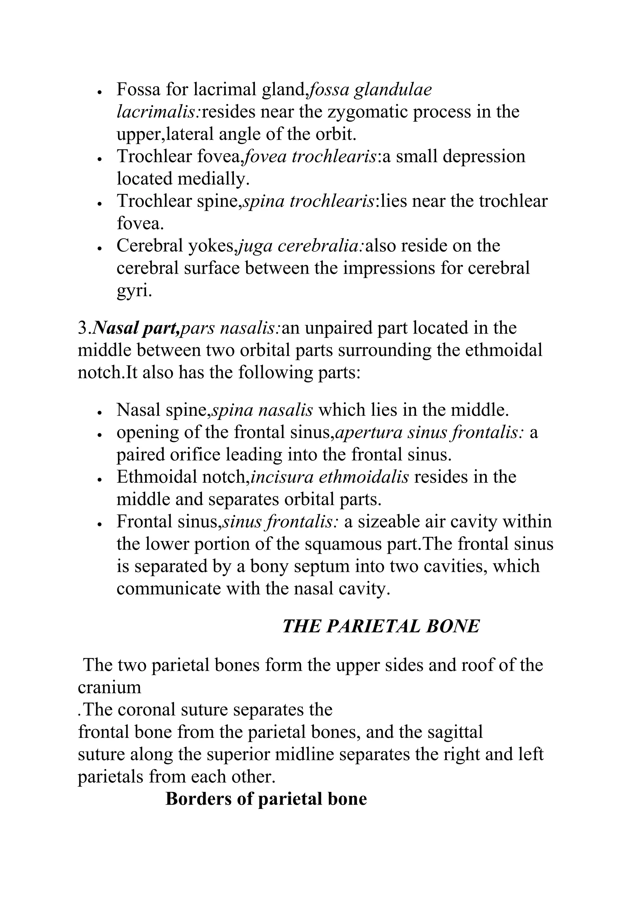 Anatomy of the cranial bones | DOCX