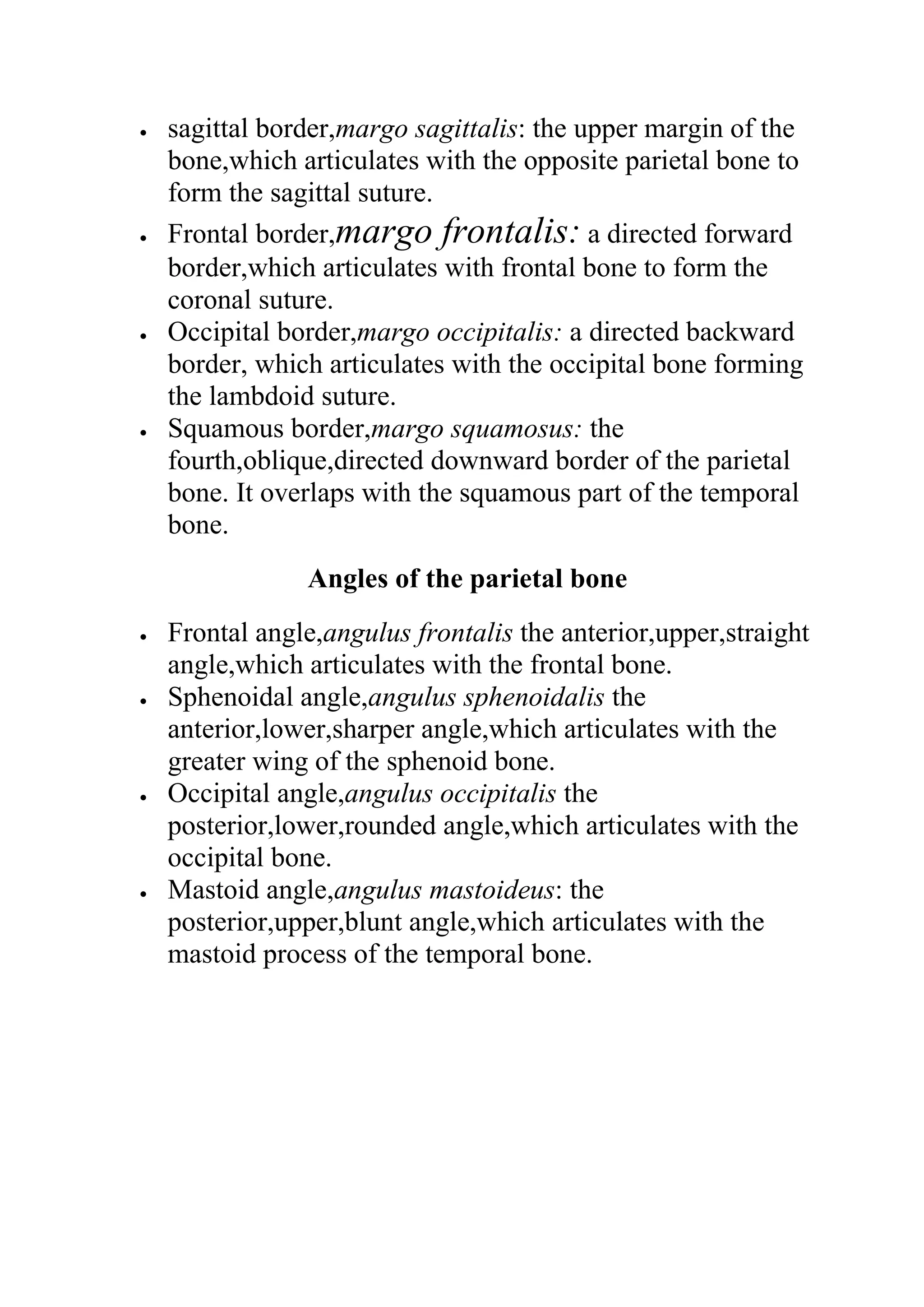 Anatomy of the cranial bones | DOCX