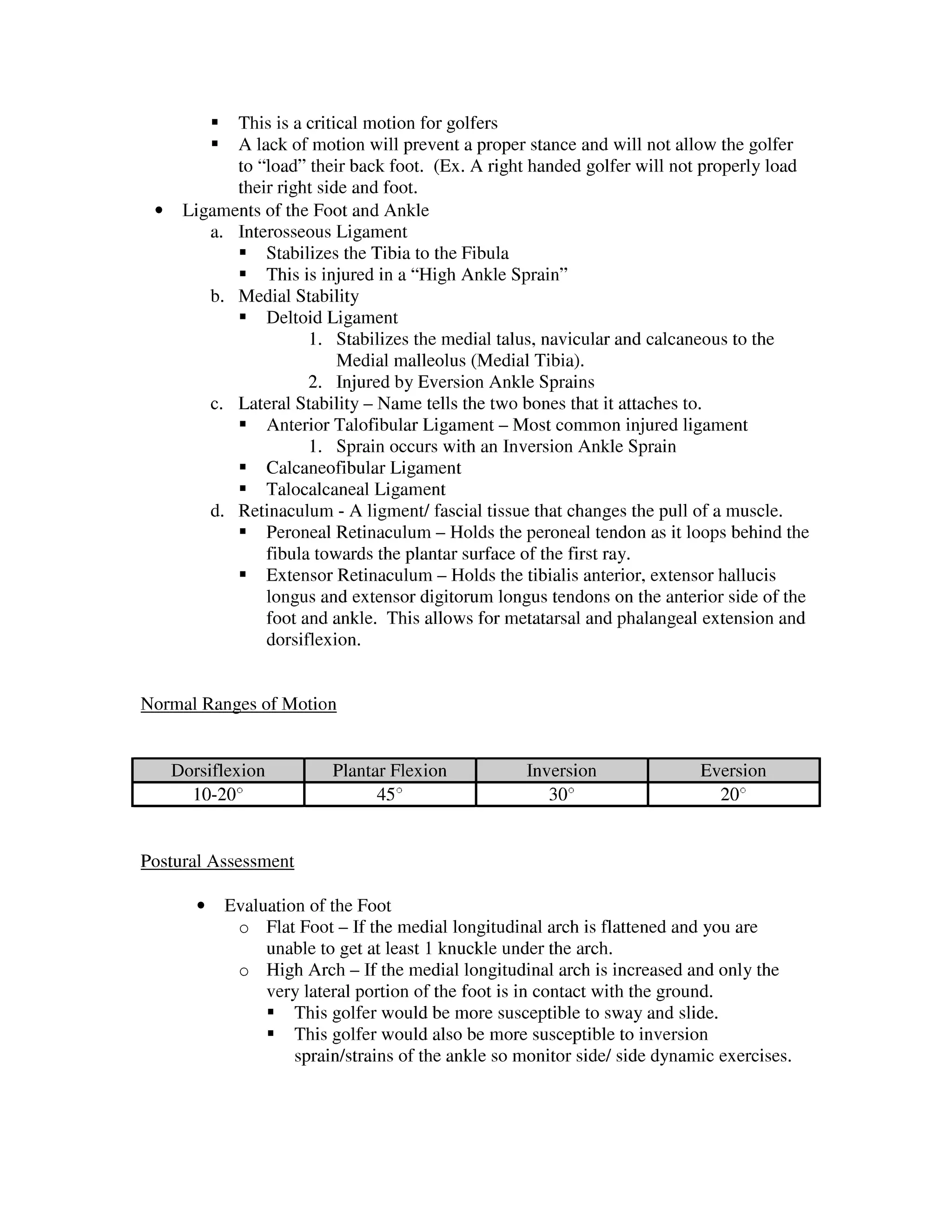 Anatomy of the Golf Swing for Trainers | PPTX