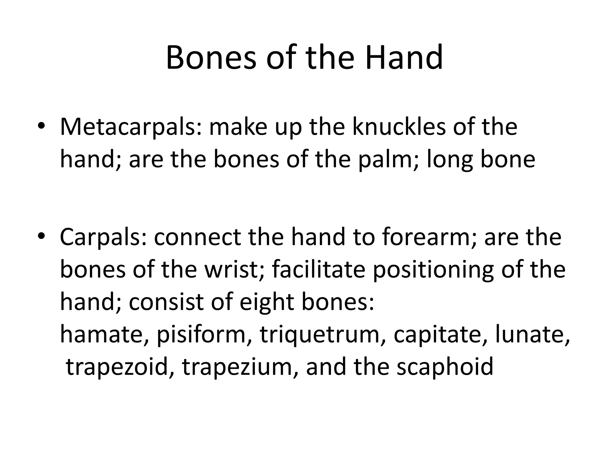 Anatomy of the hand | PPTX
