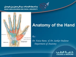 Anatomy lecture - Anatomy of the hand 2019 given by co-ordinator.pptx