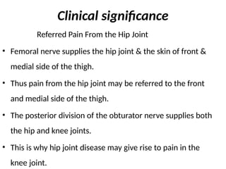 anatomy of the Hip Joint and clinical significance | PPTX