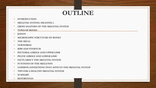 ANATOMY OF THE HUMAN SKELETON POWERPOINT | PPTX