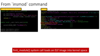 Anatomy of the loadable kernel module (lkm) | PDF