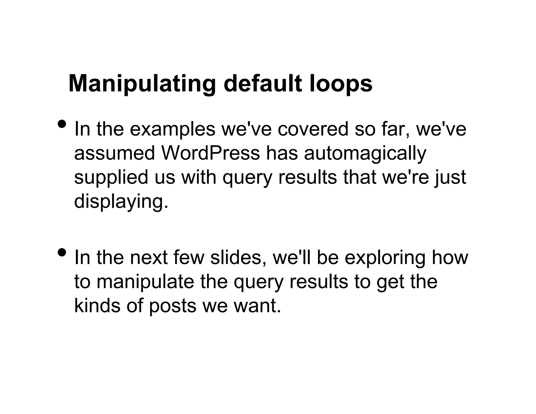 Anatomy of the WordPress Loop | PDF | Web Development | Internet