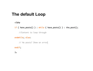 Anatomy of the WordPress Loop | PDF | Web Development | Internet
