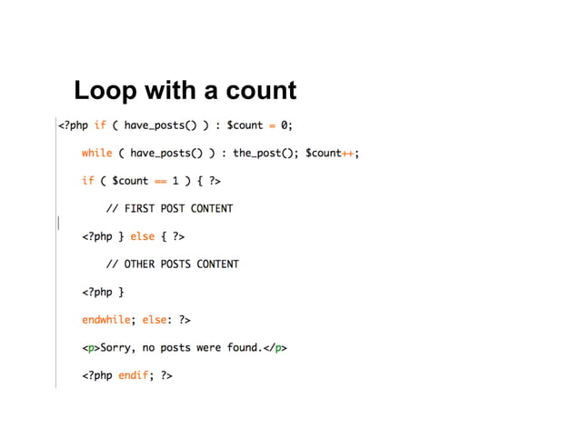 Anatomy of the WordPress Loop | PPT