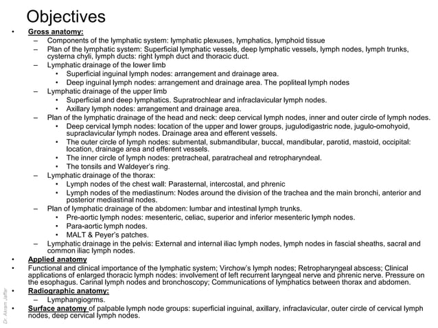 Anatomy of the lymphatic system | PPTX