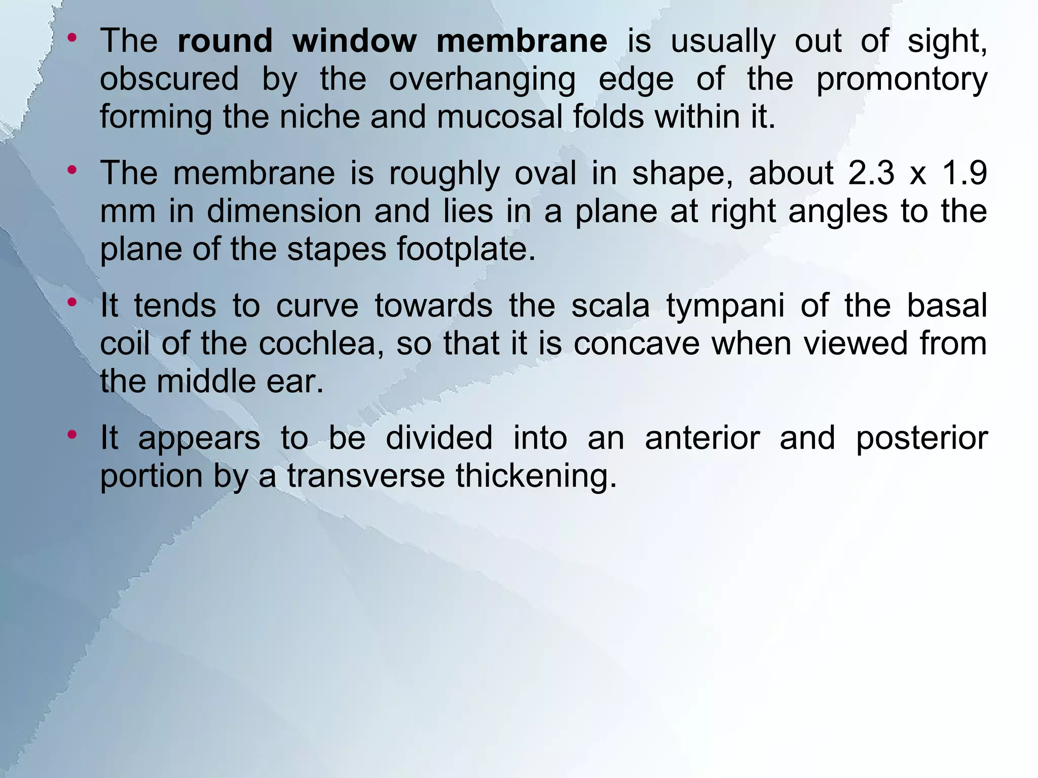 Anatomy of the middle ear | PPT