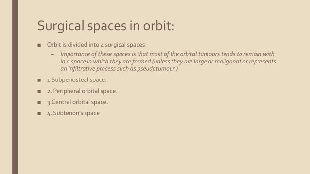 Anatomy of the orbit | PPTX