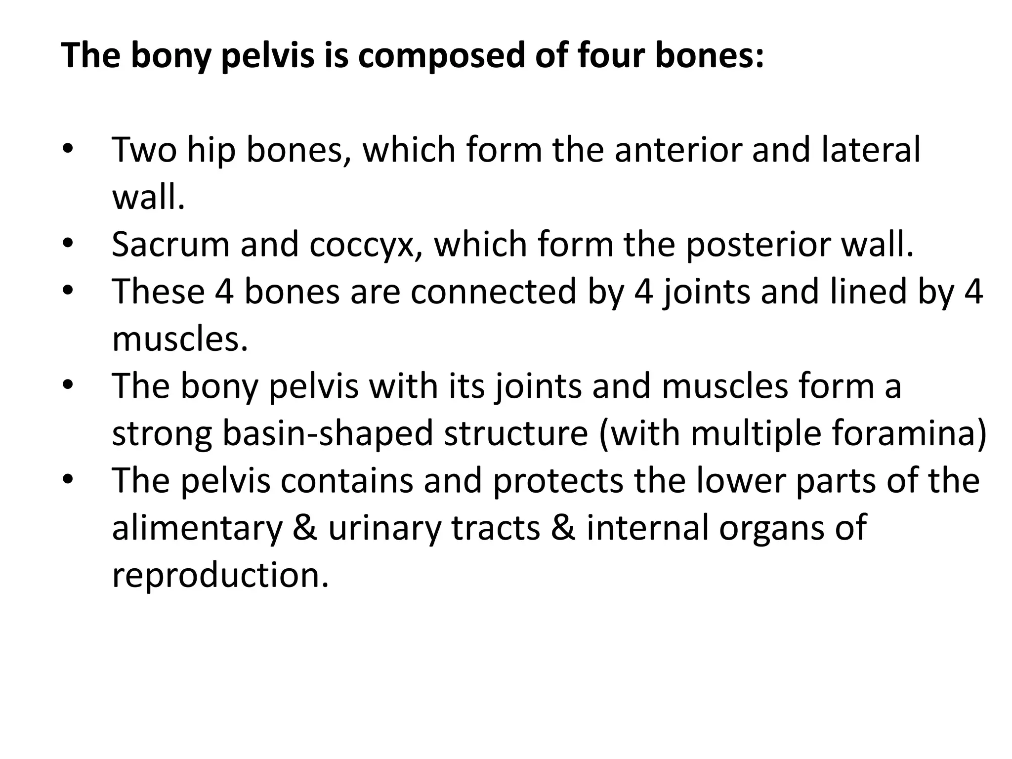 Anatomy of the pelvis It's made up of the bones of the hips, buttocks ...