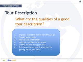 Anatomy of The Perfect Tour | PPT