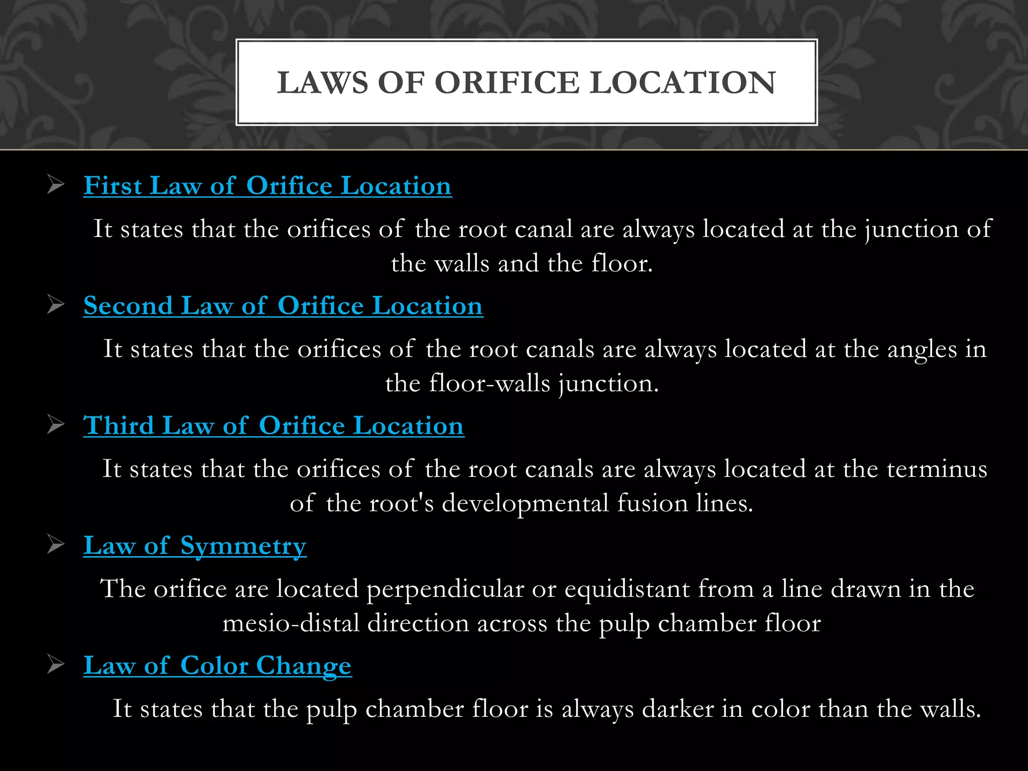 Anatomy of the pulp space and access cavity | PPTX