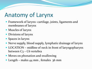 Anatomy of throat | PPTX