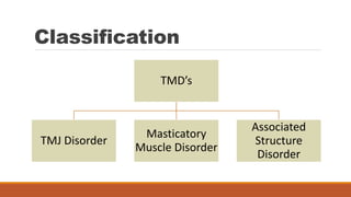 Diagnosis of TMDs and General therapy.pptx