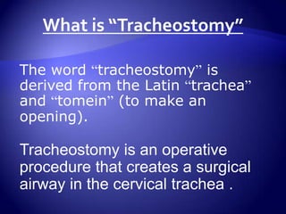 ANATOMY OF TRACHEA & TRACHEOSTOMY | PPTX