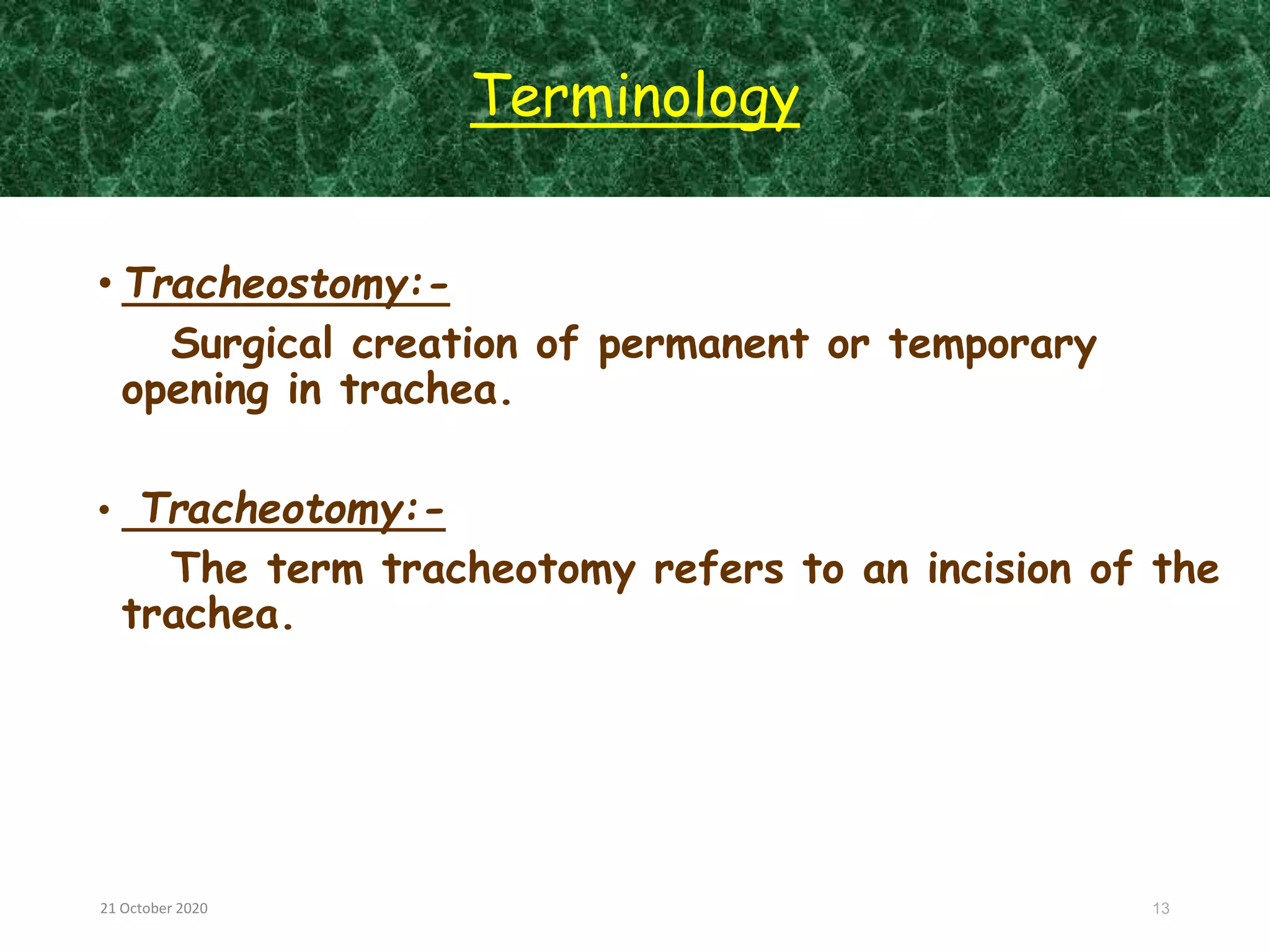 Anatomy of trachea & tracheostomy ----- | PPT