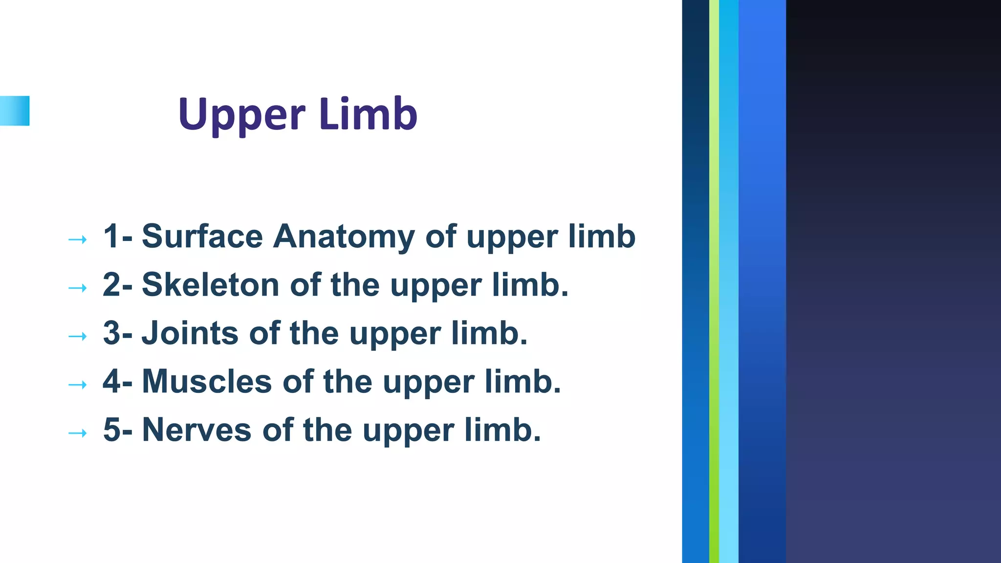 Anatomy of upper limb | PPTX