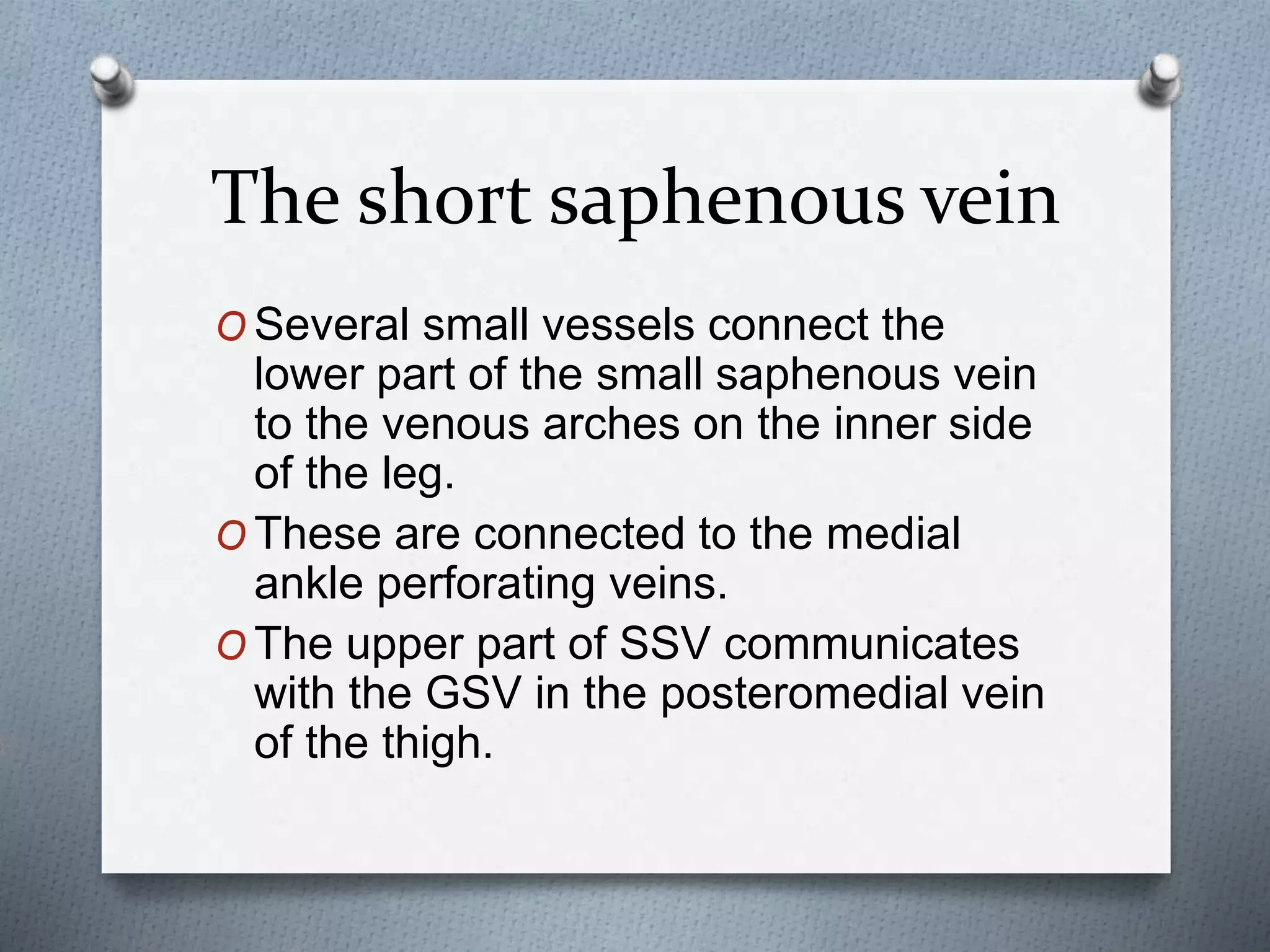 Anatomy of venous system of lower limb | PPTX