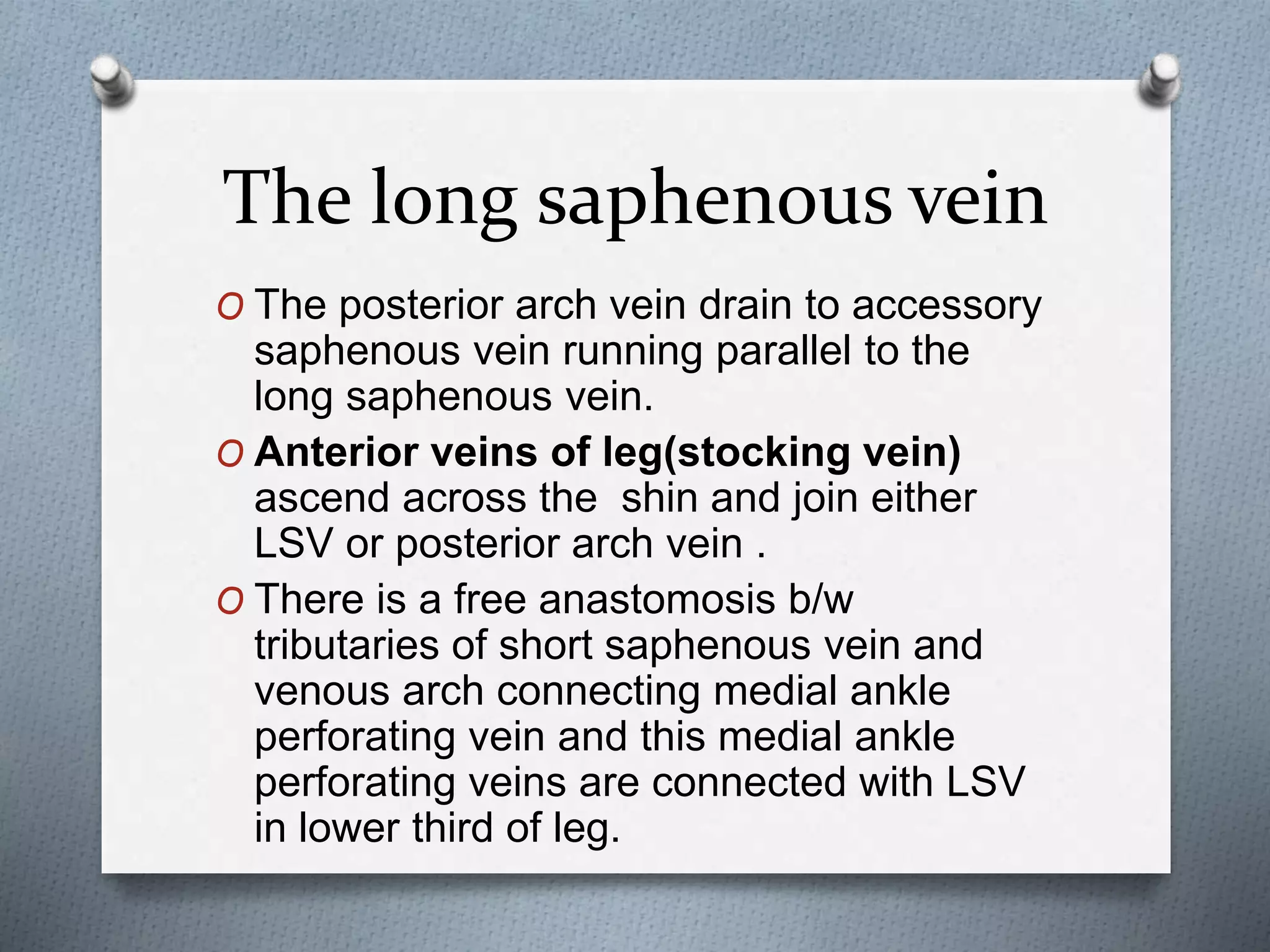 Anatomy of venous system of lower limb | PPTX