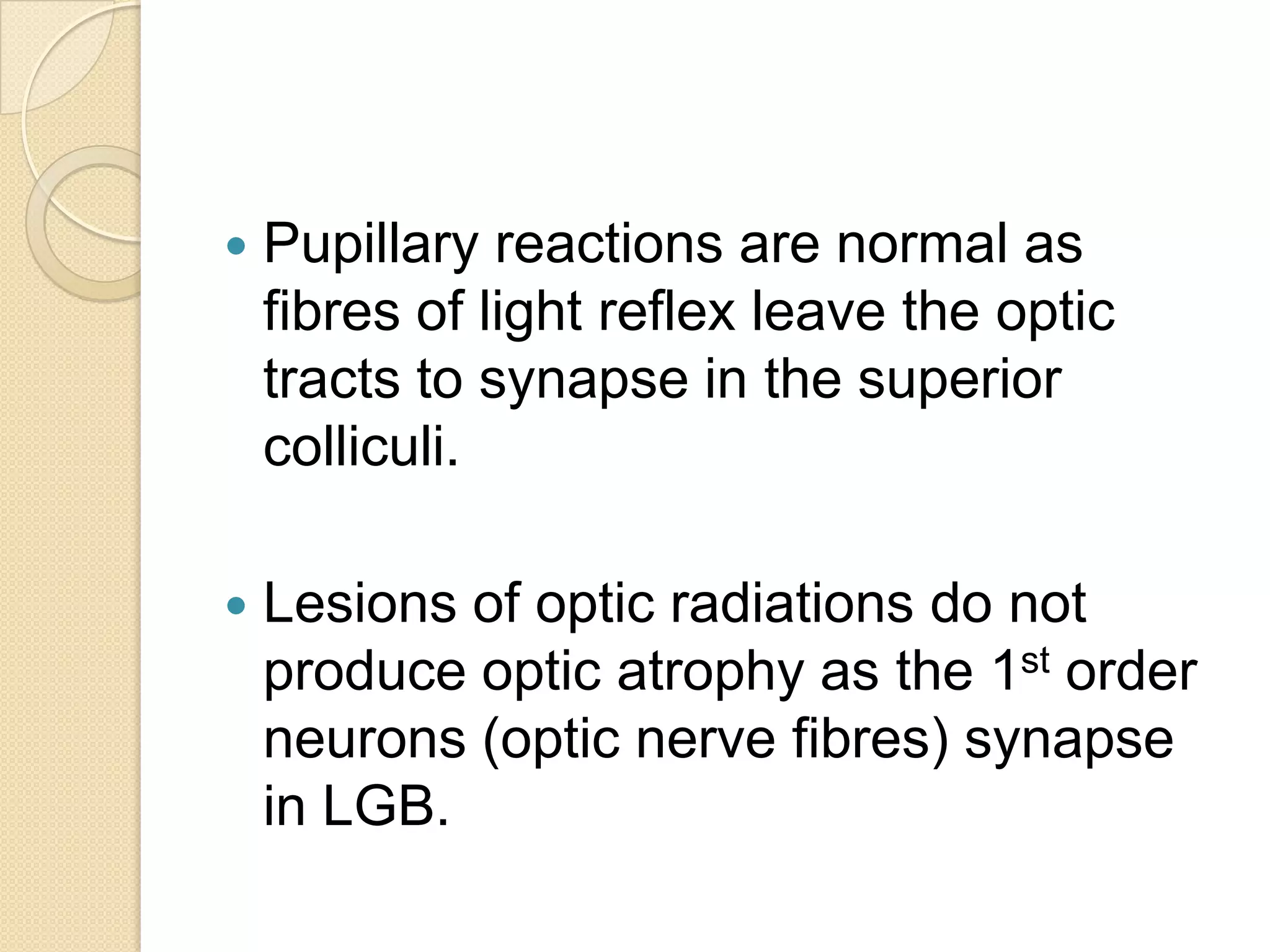 Anatomy of visual pathway and its lesions. | PPTX